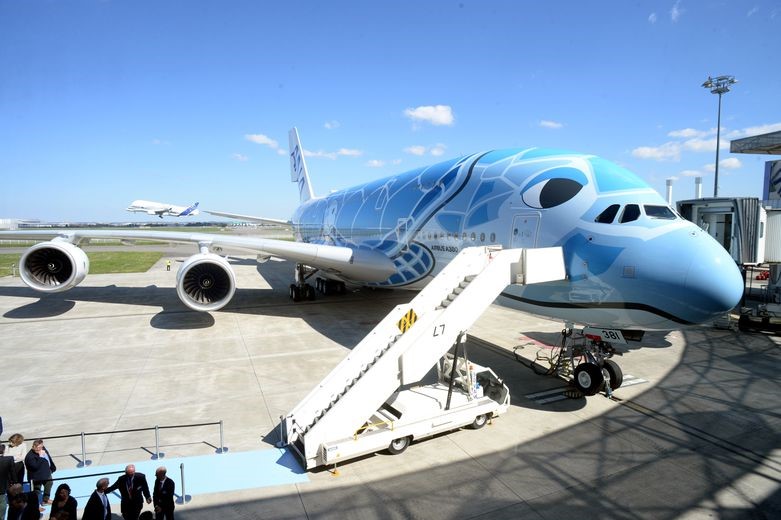 Airbus : Un A380 avec un magnifique design "Tortue" livrée à All Nippon ...